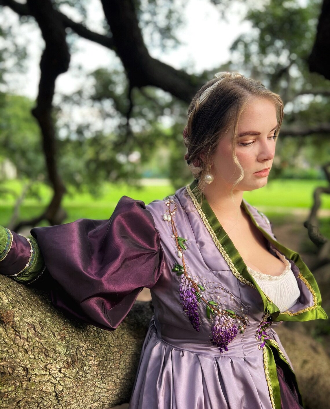 Purple Renaissance Dress, 'wisteria Gown', Italian Renaissance Dress ...