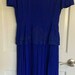Vintage Sarah Elizabeth Long Dress Blue Sz 10 Rayon Short Sleeve ...