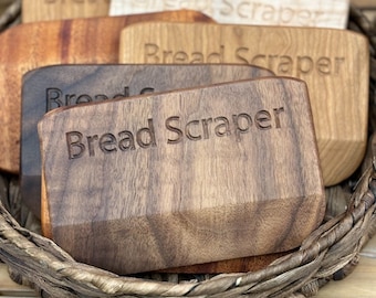 Primitive Antique Sour Dough Bread Scraper Hand Carved Wood Handle With ...