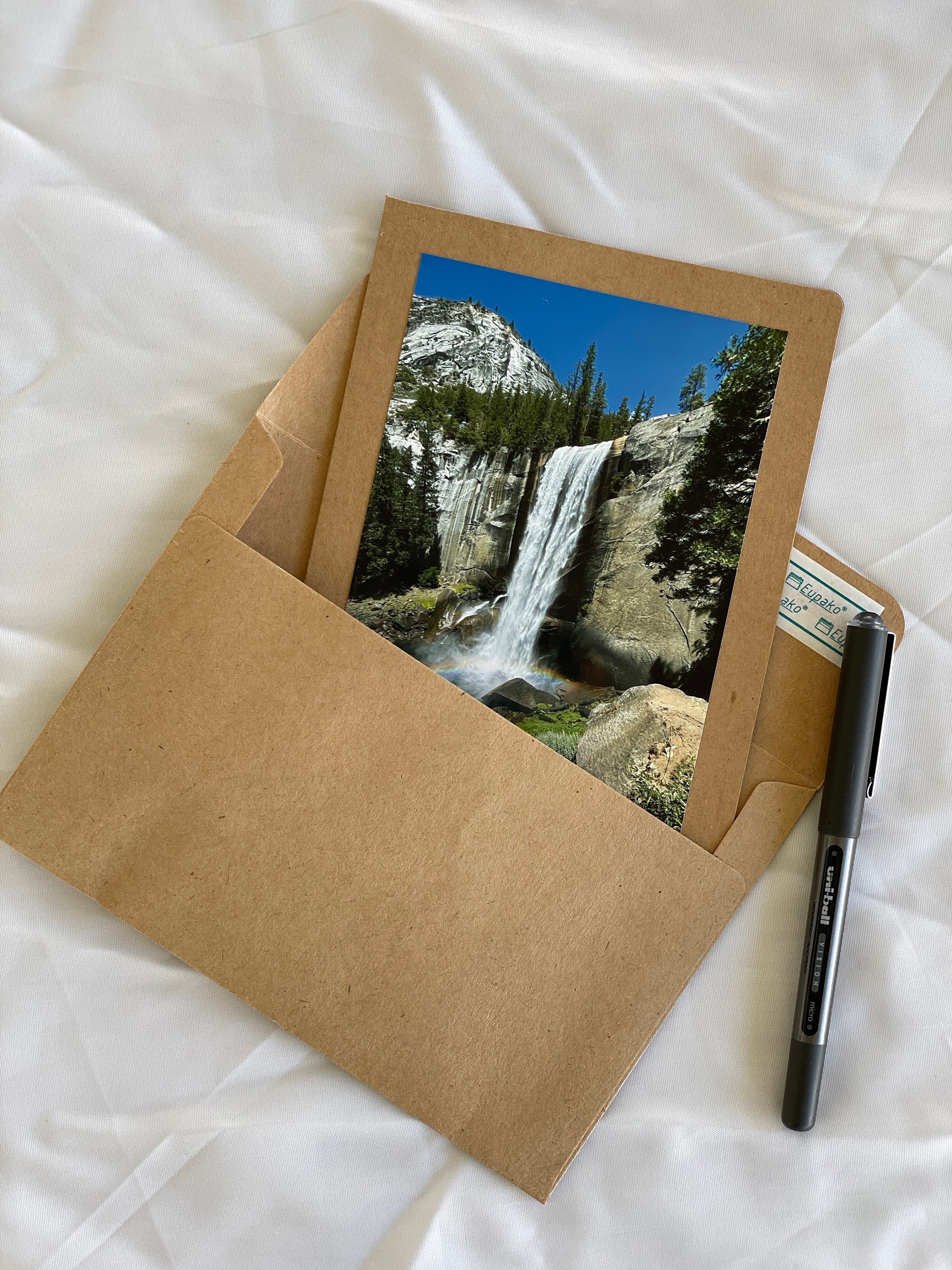 6-pack Handmade Photo Notecards on Brown Kraft Paper, Original Pictures ...