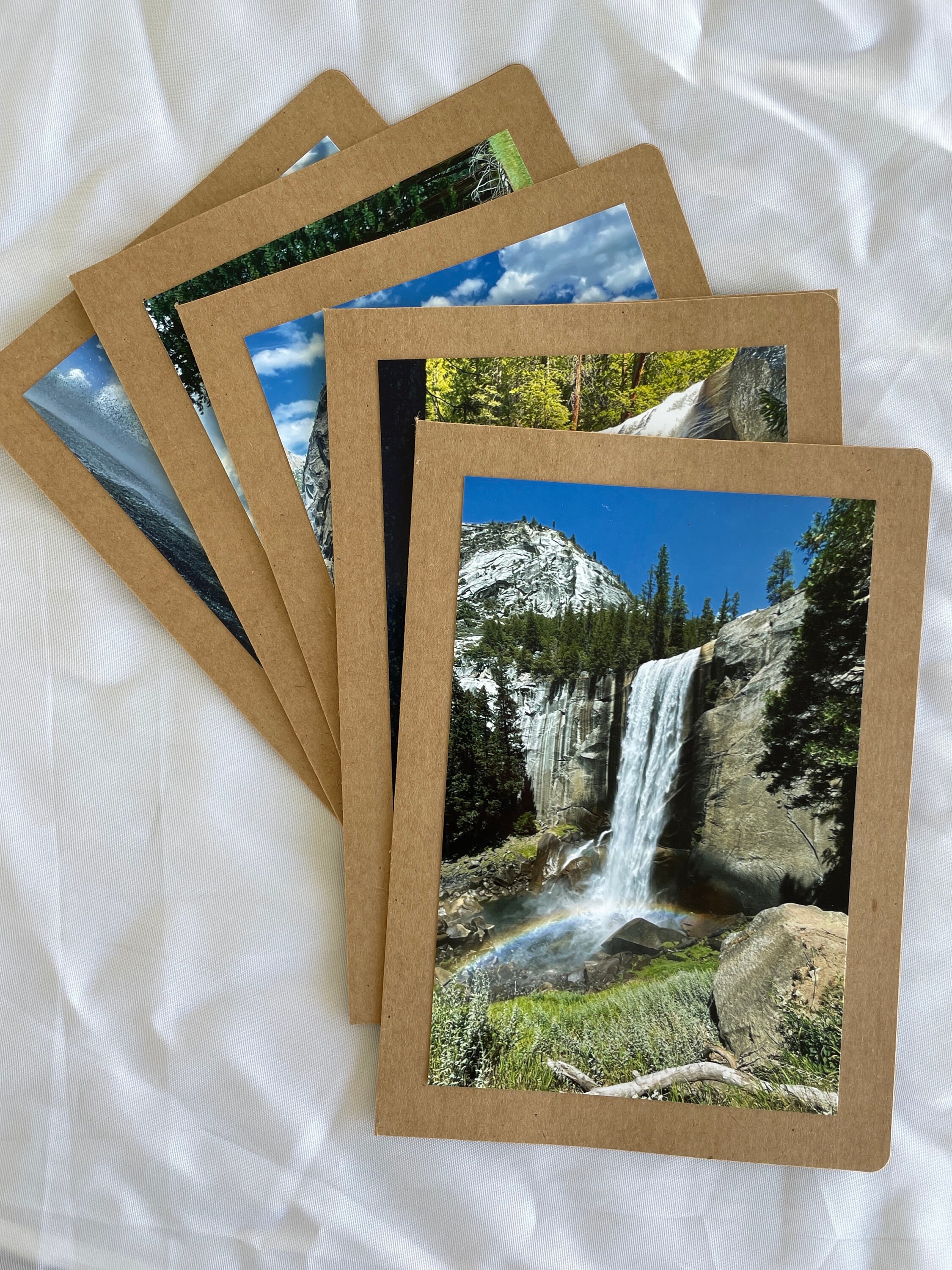 6-pack Handmade Photo Notecards on Brown Kraft Paper, Original Pictures ...