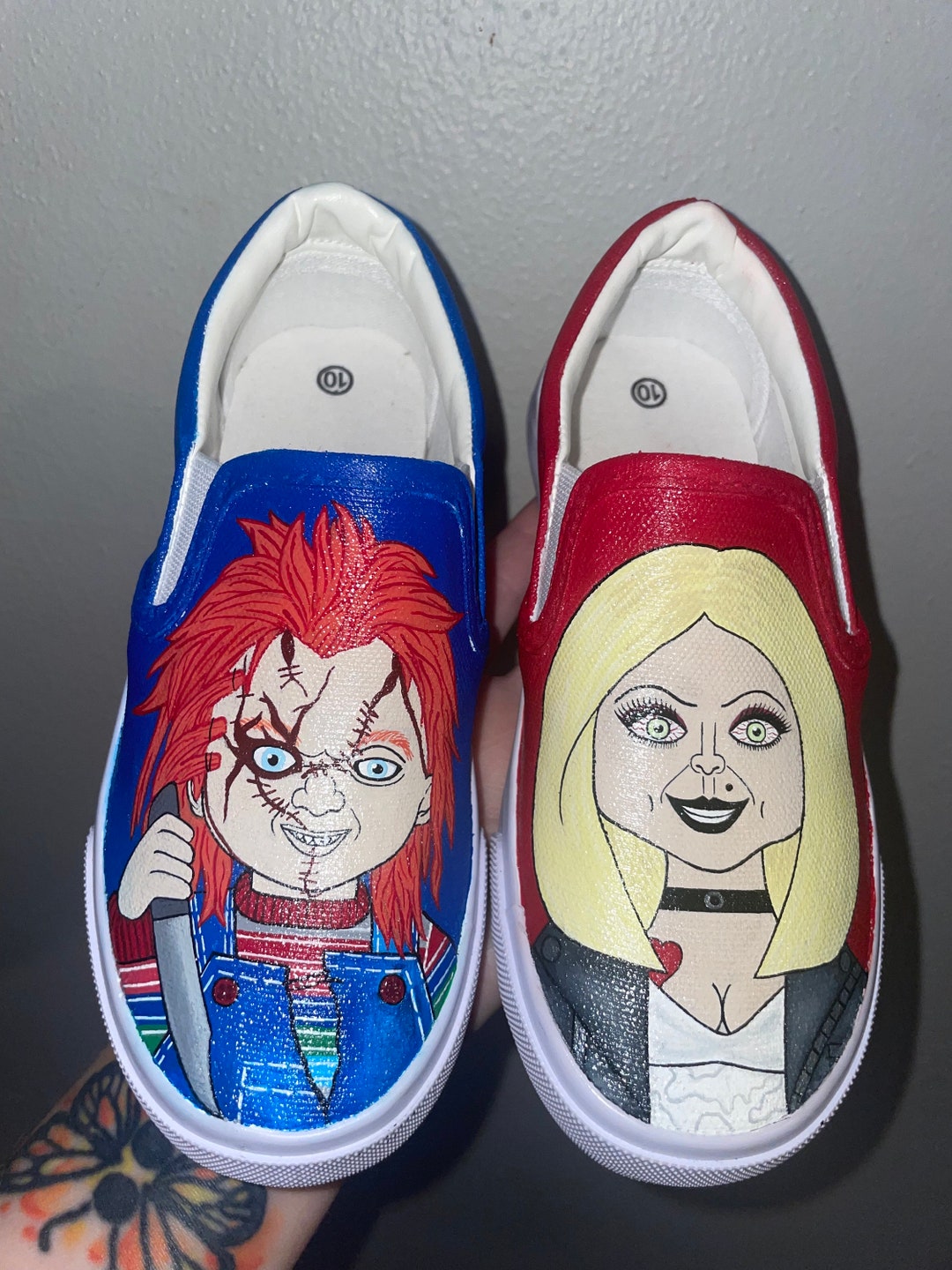 Custom Hand Painted Horror Movie Shoes - Etsy