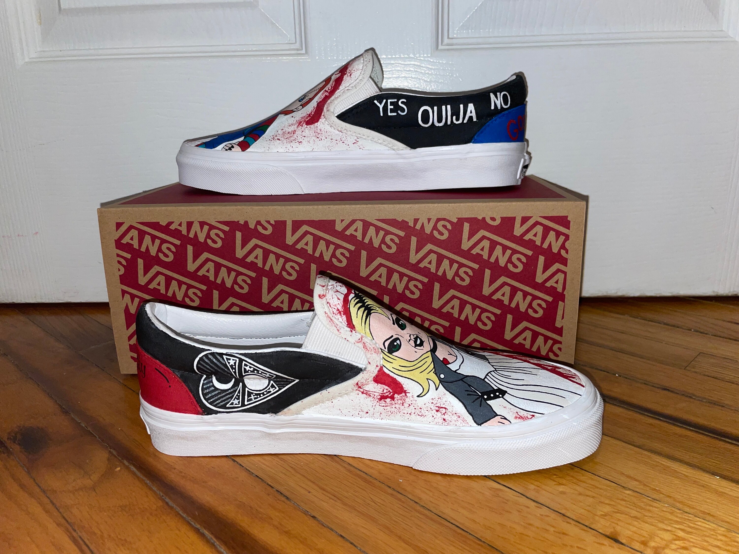 Custom Hand Painted Horror Movie Shoes - Etsy