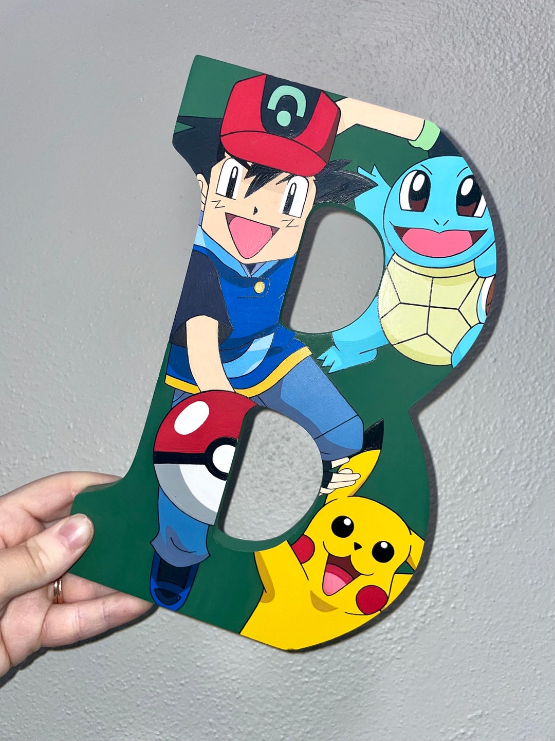 Custom Hand Painted Character Wooden Letters/numbers - Etsy