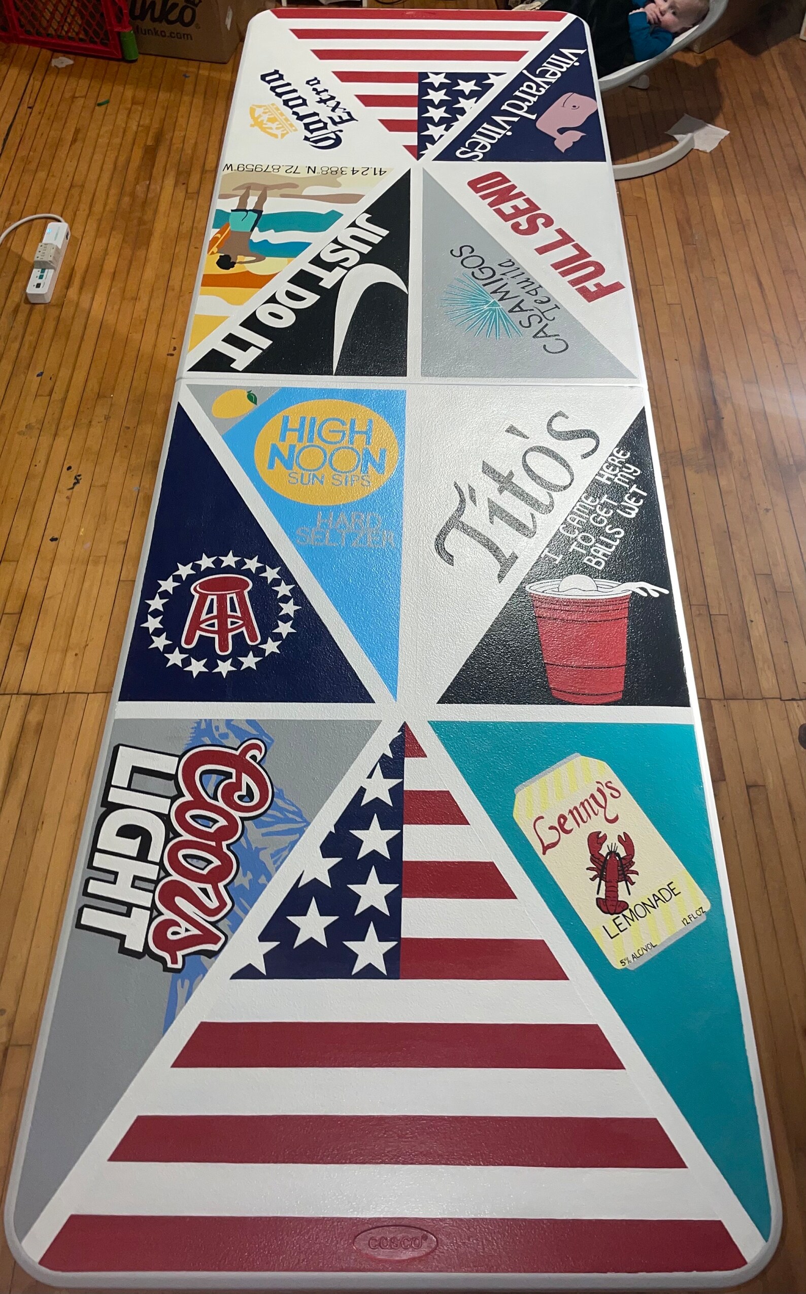 Custom Hand Painted Beer Pong Table - Etsy
