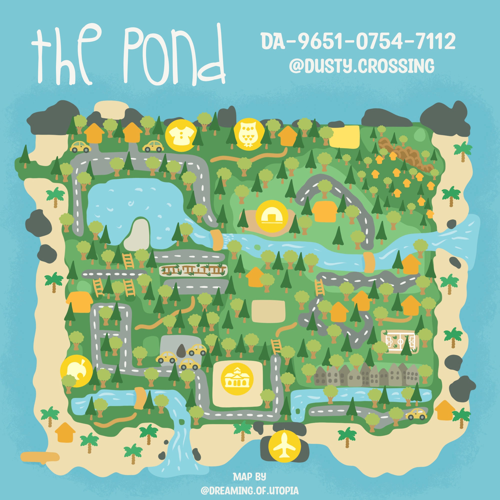 Acnh Custom Detailed Map Illustration - Etsy