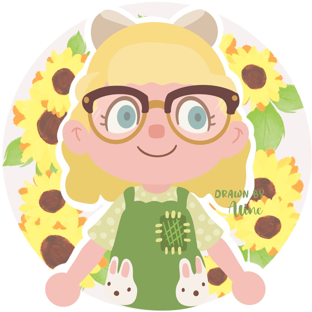 Cute Simple Style Avatar Profile Picture Acnh Drawing Illustration - Etsy