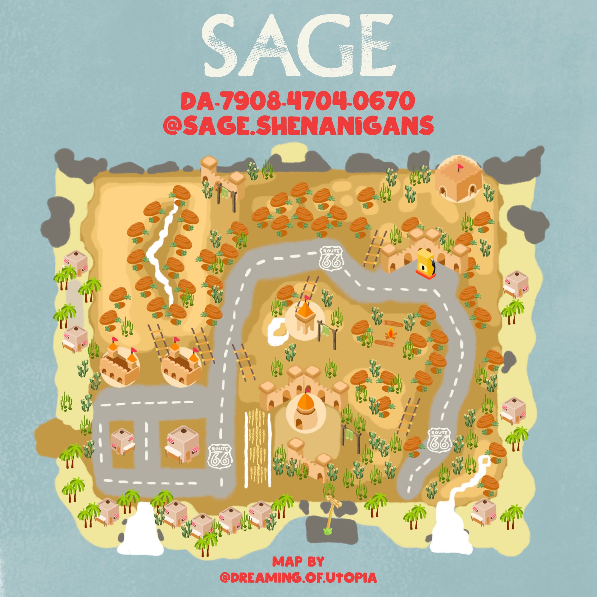 Acnh Custom Detailed Map Illustration - Etsy