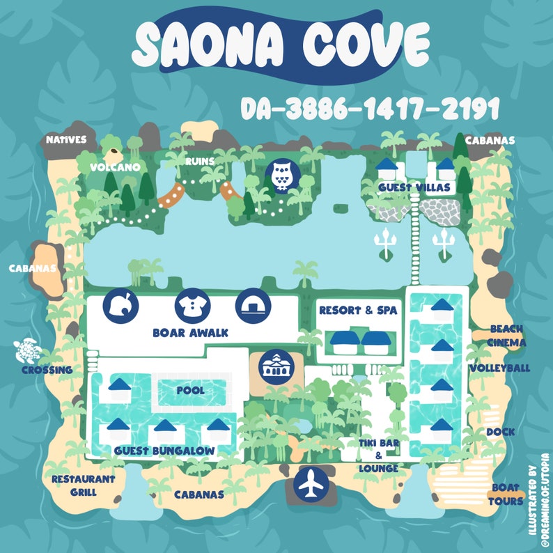 Acnh Custom Detailed Map Illustration - Etsy