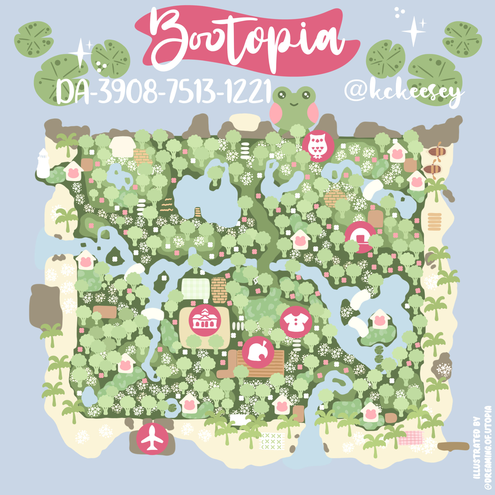 Acnh Custom Detailed Map Illustration - Etsy