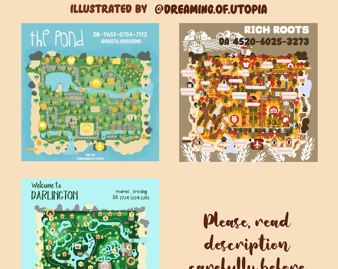 Custom Animal Crossing Island Map Design - Etsy