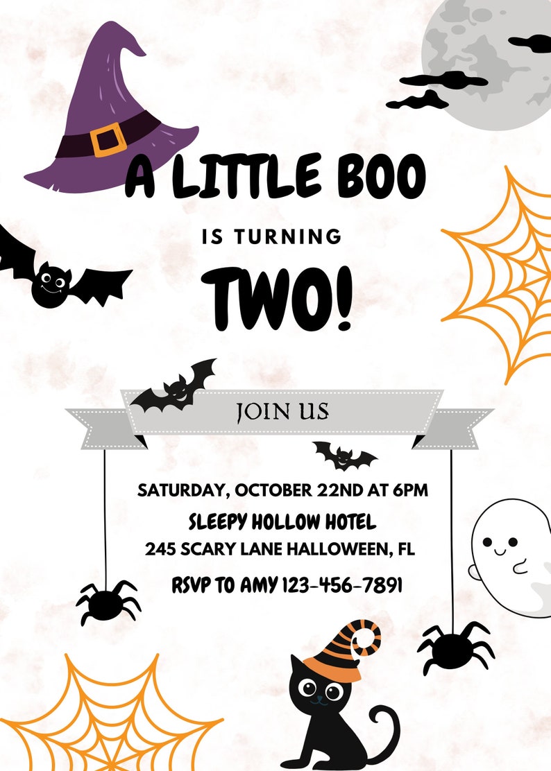 Editable Little Boo Invitation Little Boo Digital Birthday - Etsy