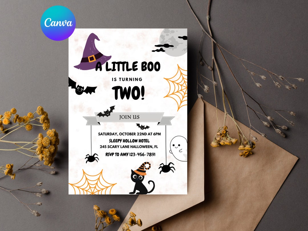 Editable Little Boo Invitation Little Boo Digital Birthday Invite ...