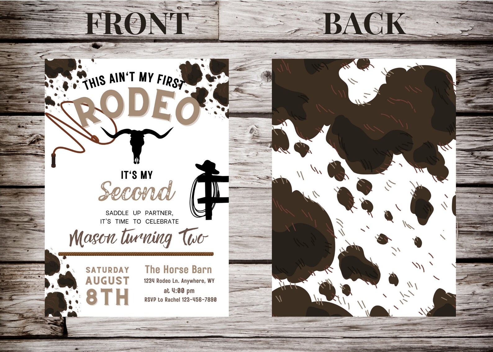 Editable Rodeo Invitation Template Not My First Rodeo It's My Second ...