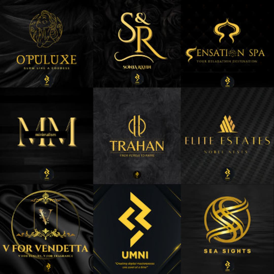 Exclusive Personalised Gold Luxury Logos Premium Design for Upscale ...