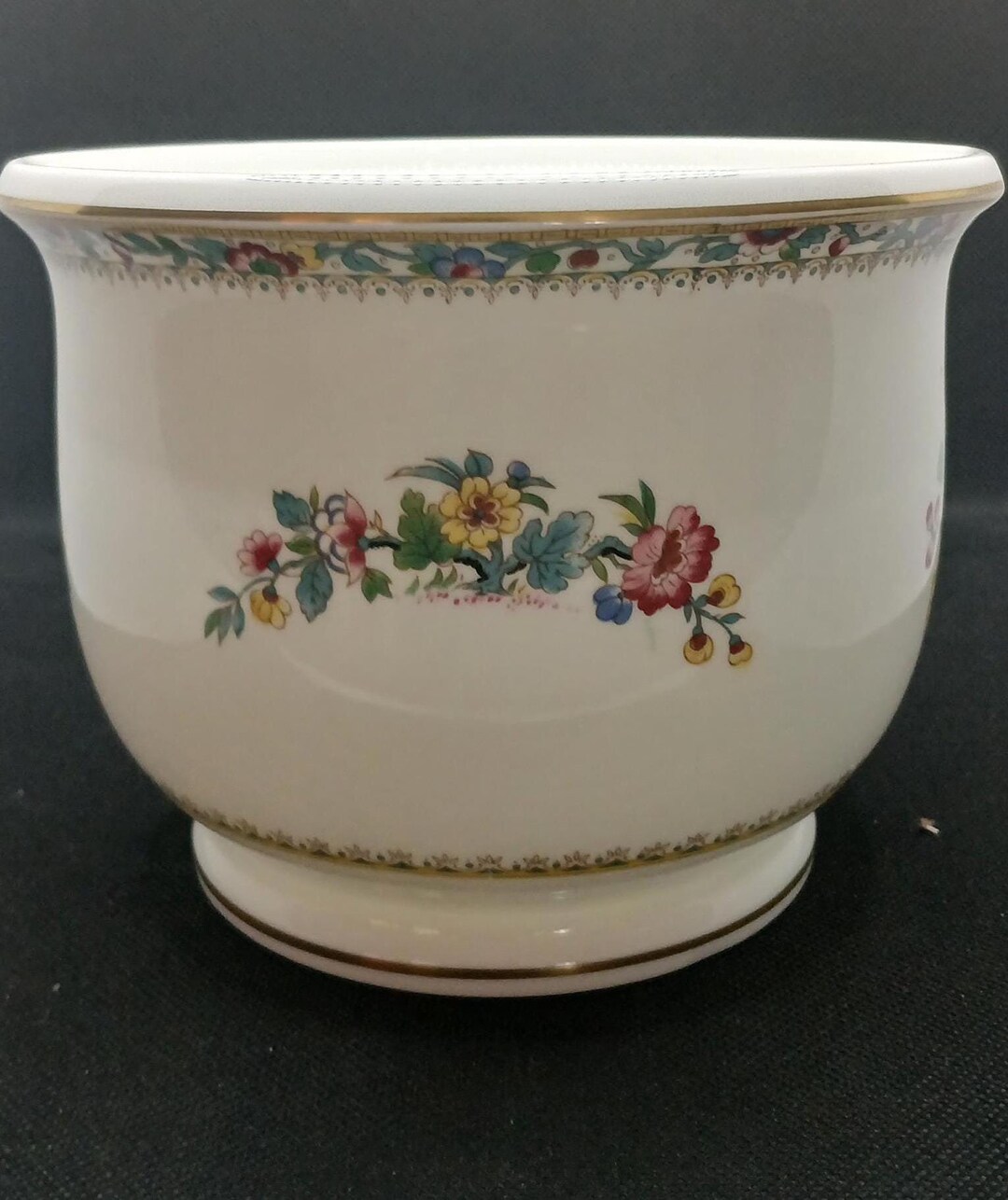 Beautiful Ming Rose Cachepot Bone China Planter, Vintage Coalport ...