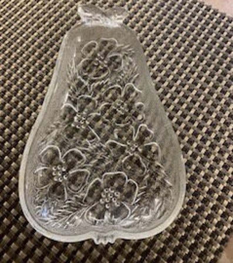 Vintage Glass Hazel Atlas Pear Shaped Floral Dogwood - Etsy