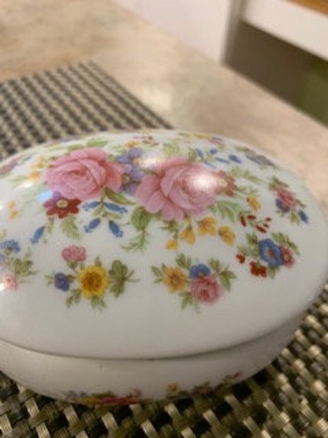 Vintage Porcelian Trinket Box - Etsy