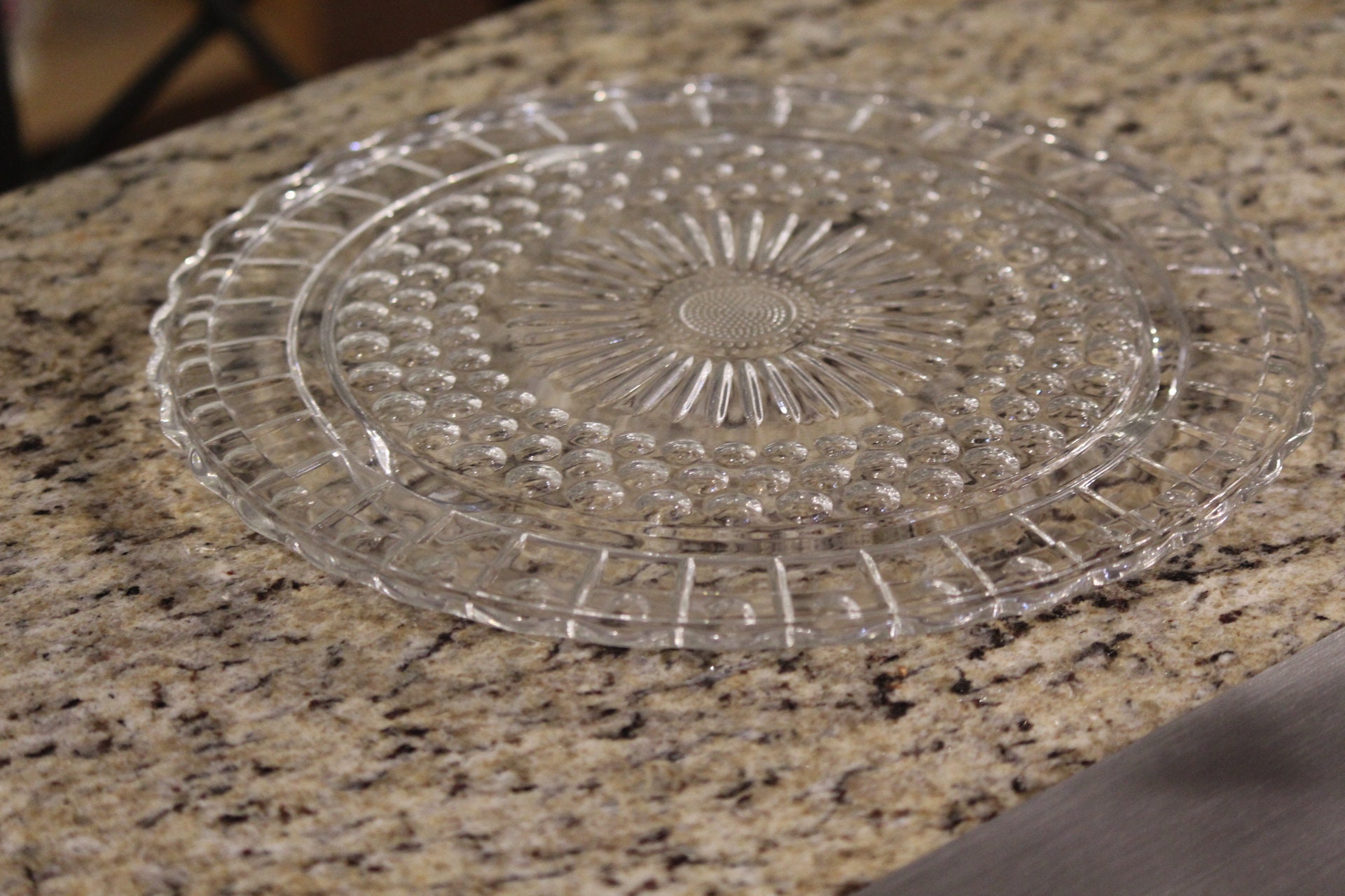 Vintage Footed Glass Cake Plate - Etsy