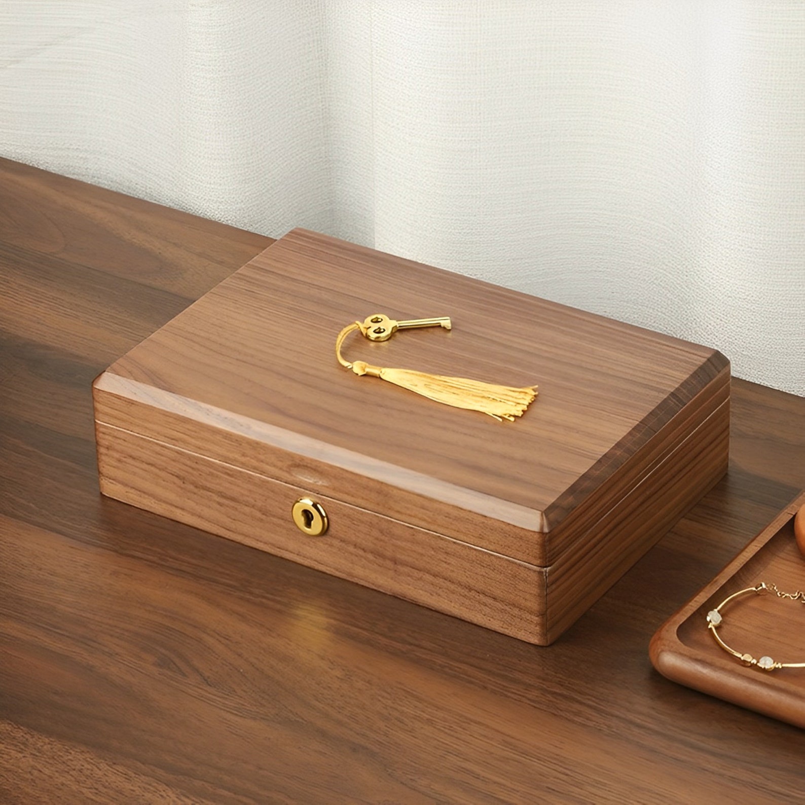 Personalized Wooden Jewelry Box Walnut Wood Jewelry Box - Etsy