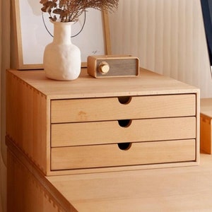 Custom Large Wooden 3 Layer Storage Box With Drawer, Storage Drawers ...