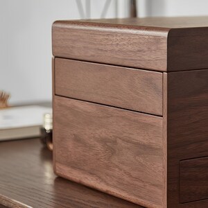 Custom Wooden Jewelry Box | 3 Layers Jewelry Box With Drawer | Double ...