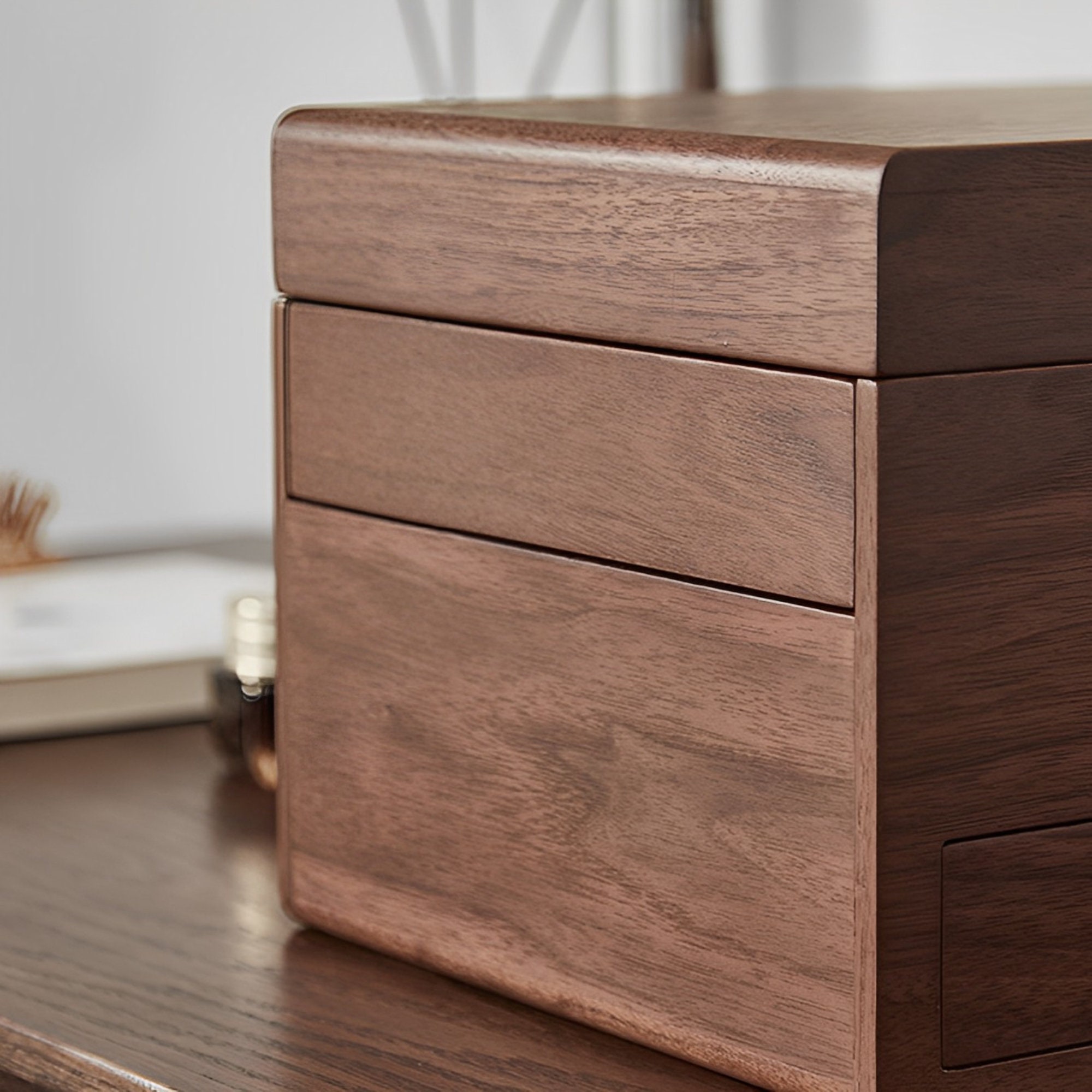 3 Layers Jewelry Box With Drawer Personalized Wooden Jewelry - Etsy