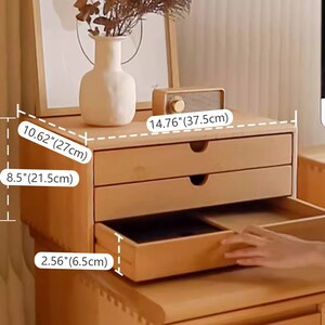 Custom Large Wooden 3 Layer Storage Box With Drawer, Storage Drawers ...