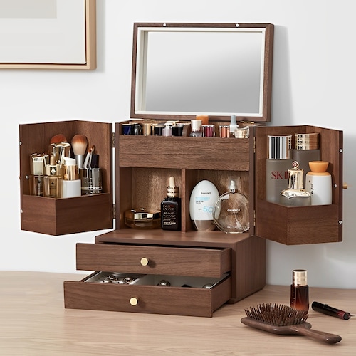 Extra Large Wood Makeup Organizer for Beauty - Etsy