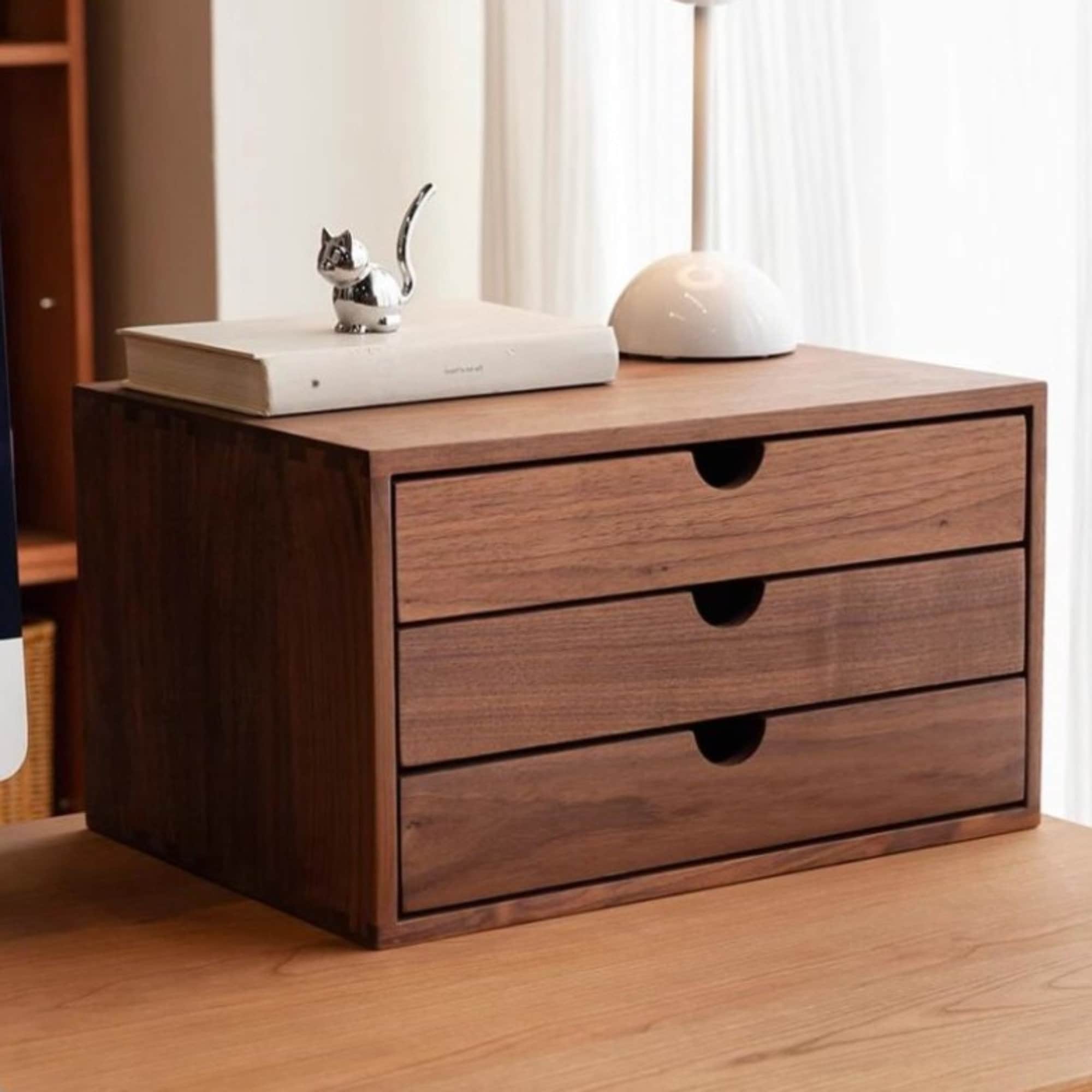 Custom Large Wooden 3 Layer Storage Box With Drawer Storage Drawers Dressers for Bedroom Home Office Desk Organization Anniversary Gift Etsy UK