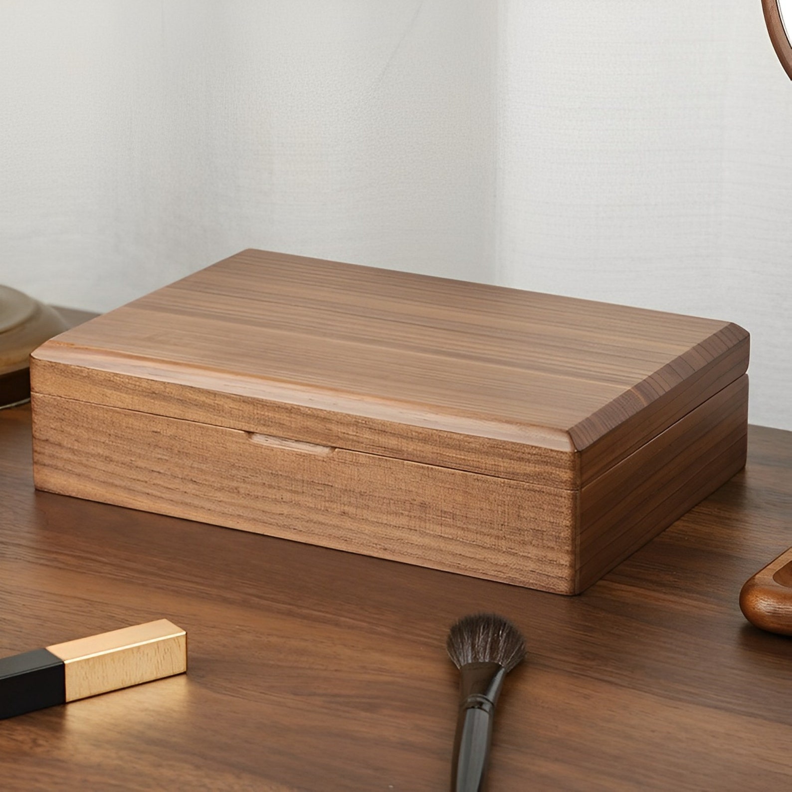 Personalized Wooden Jewelry Box Walnut Wood Jewelry Box - Etsy