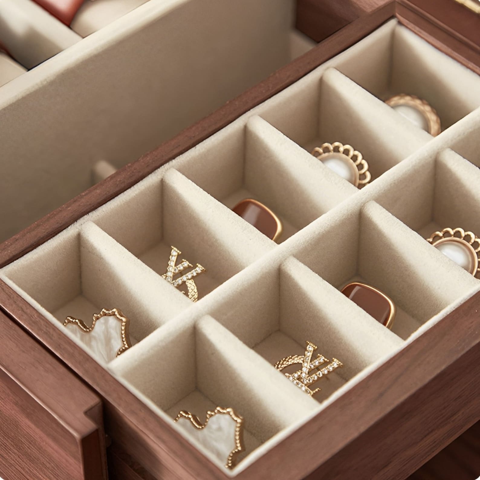 Custom Wooden Jewelry Box 3 Layers Jewelry Box With Drawer - Etsy