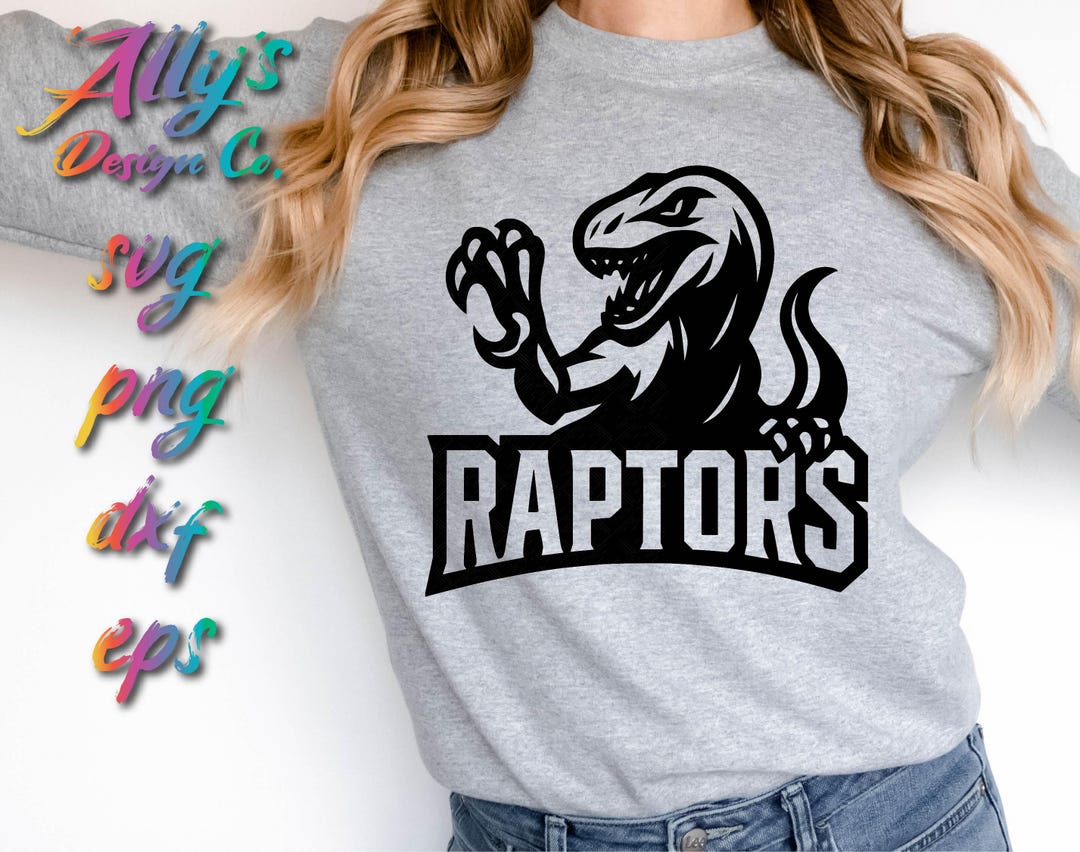 Raptors Mascot Logo SVG PNG | Team Shirts | Bold Clipart | Dinosaur ...