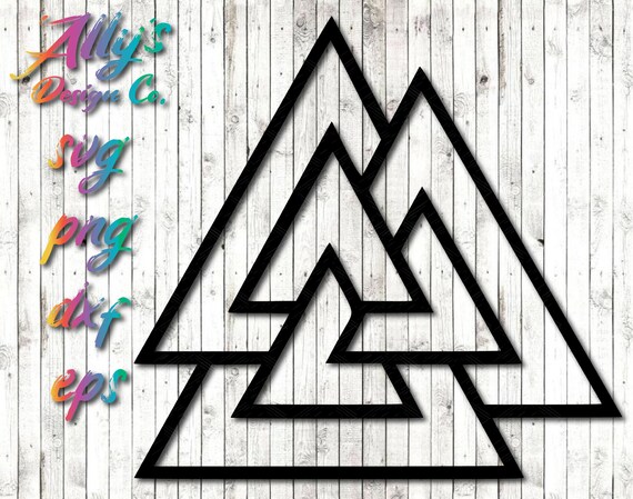 Valknut Outline Valhalla Viking SVG Design Shirt Idea Nordic - Etsy Finland