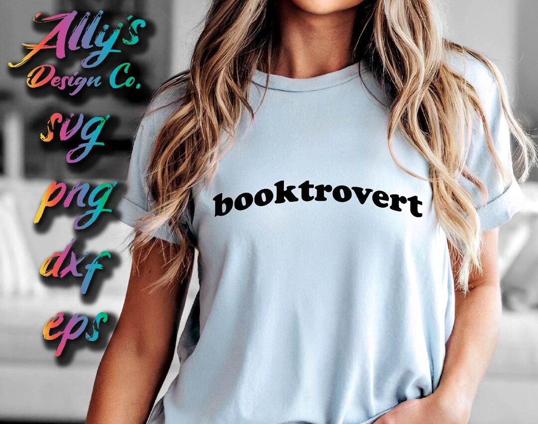 Booktrovert SVG | Book Lover Cut File for Cricut Silhouette | Bookish ...