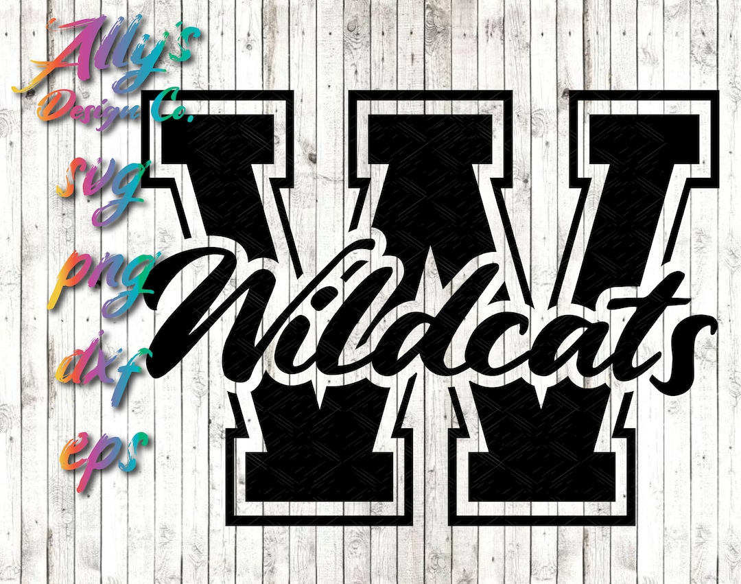 Wildcats Varsity Sport Letter SVG Design Team Shirt Idea School College ...