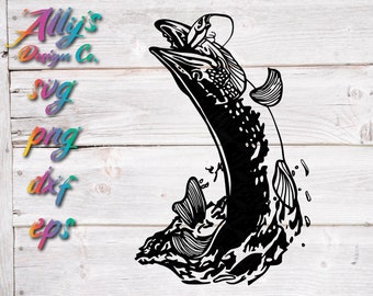 Northern Pike Decal Svg - Etsy
