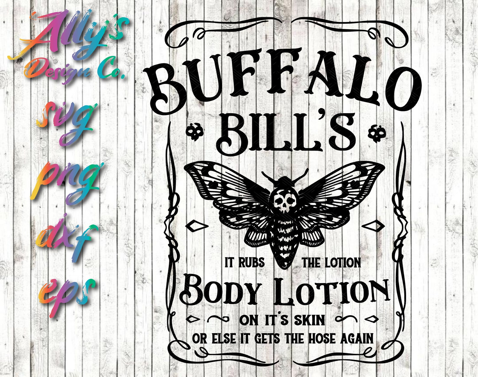 Buffalo Bill's Body Lotion Whiskey Label Halloween SVG - Etsy Canada