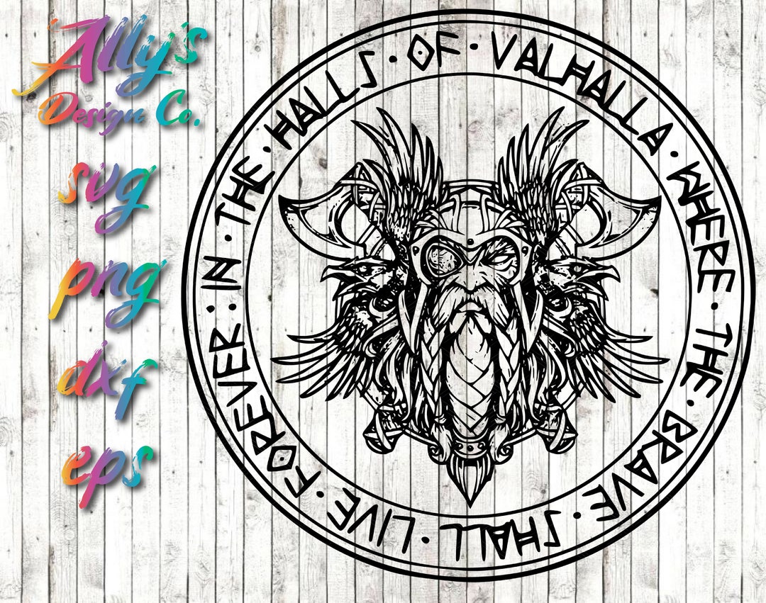 In the Halls of Valhalla Viking SVG Design Shirt Idea Nordic Pagan Odin ...