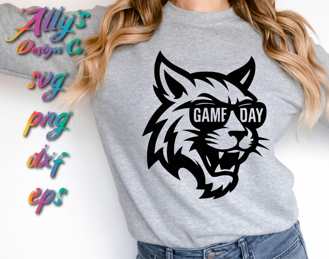 Wildcats Game Day Logo SVG PNG | Team Shirts | Bold Clipart Animal ...