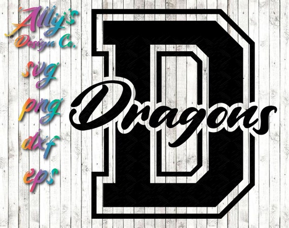 Dragons Varsity Sport Letter SVG Design Team Shirt Idea School - Etsy UK