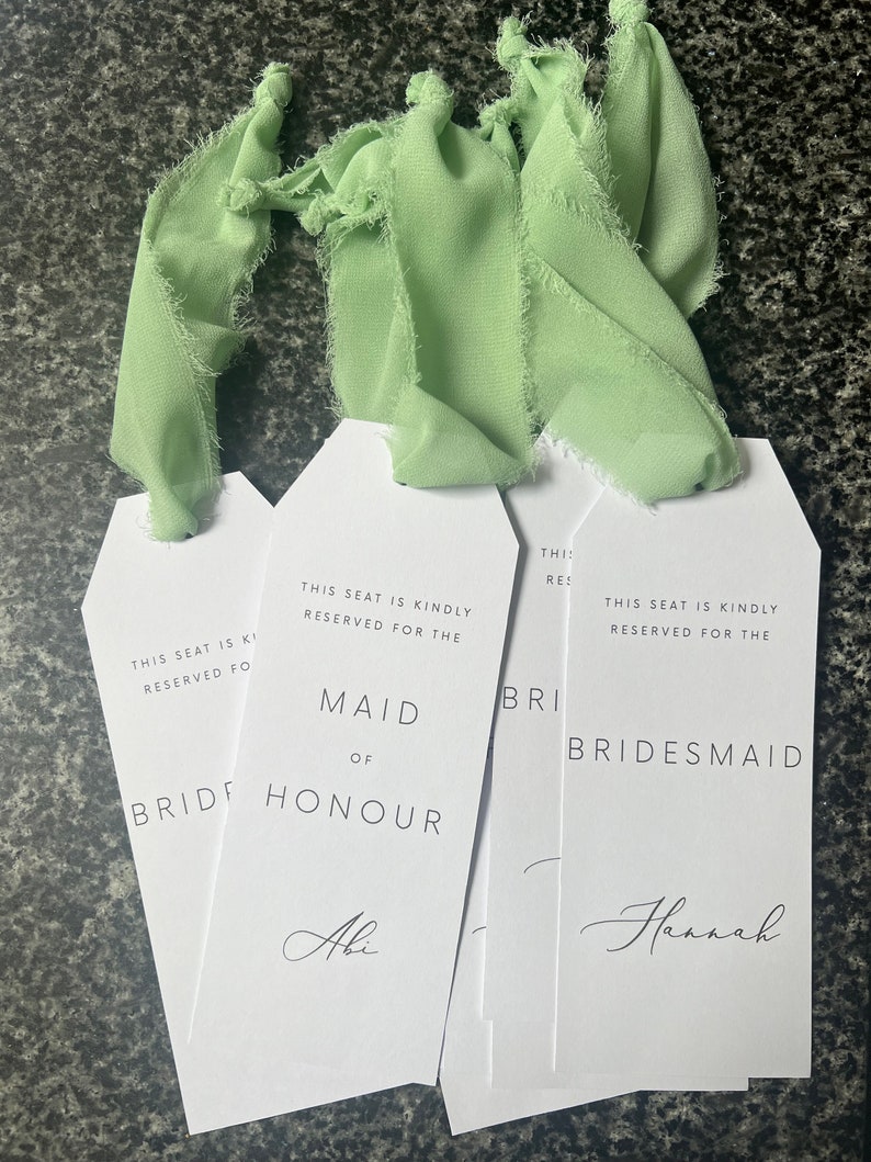 Reserved Seating Tags - Etsy UK