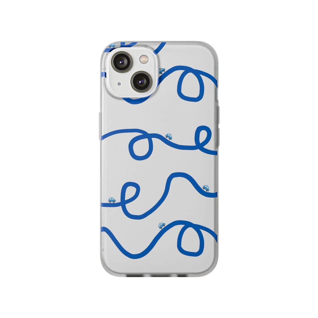Doodle Whimsical Blue Design Flexi Cases - Fun Phone Accessories ...