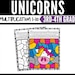 Unicorn Color by Number Multiplication Worksheets 3rd Grade Math ...