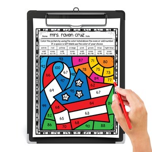 Memorial Day Color by Number: Odd & Even Worksheet (digital Download ...