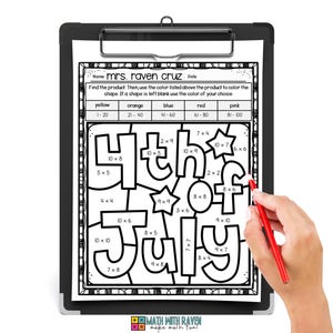 4th of July Coloring Pages Multiplication Fact Practice 3rd Grade and ...