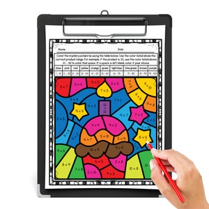 Happy Birthday Multiplication Color by Number Worksheets for 3rd Grade ...