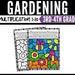Gardening Multiplication Color by Number Worksheets for 3rd Grade and ...