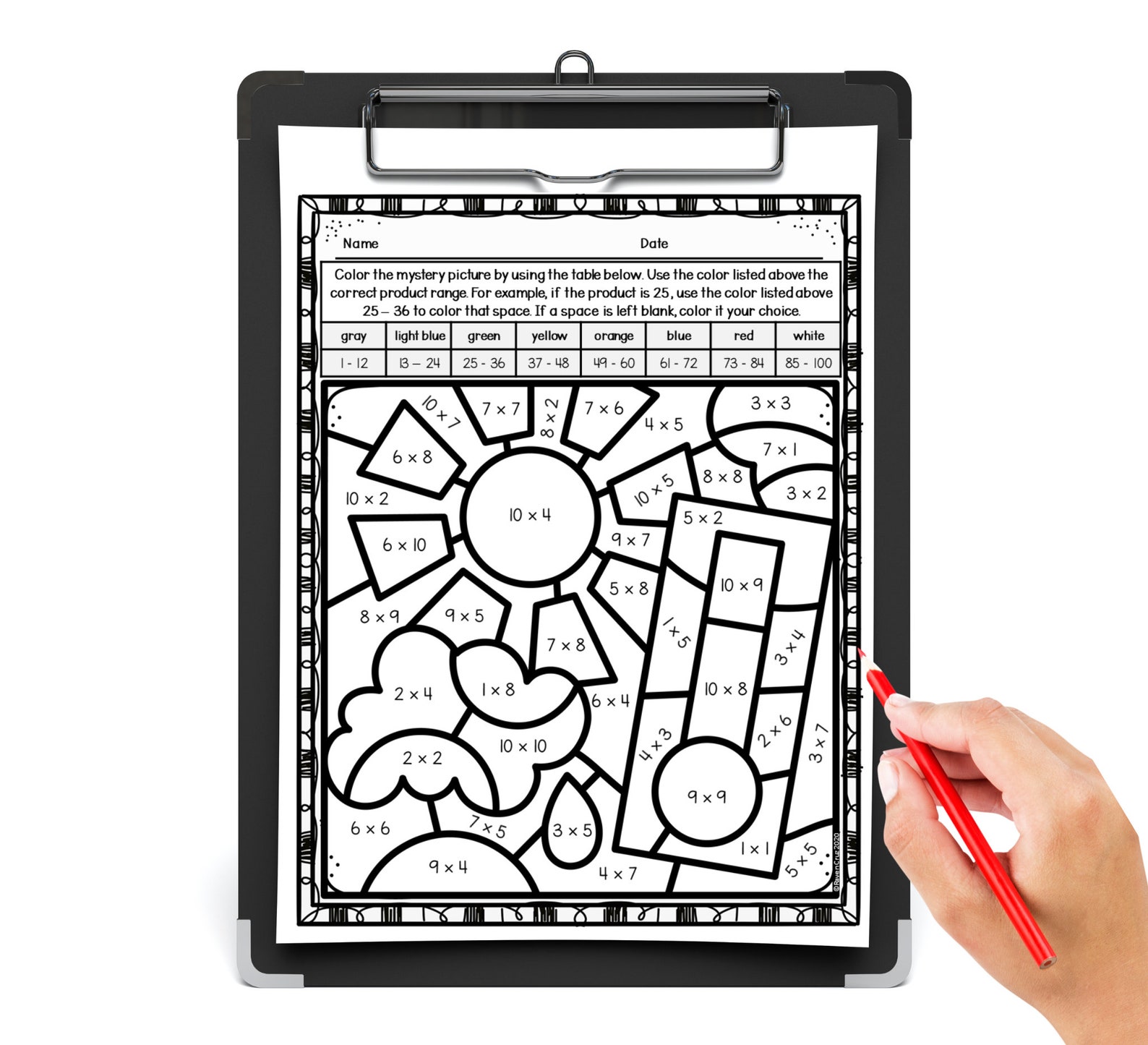 Weather and Season Multiplication Color by Number Worksheets | 3rd ...