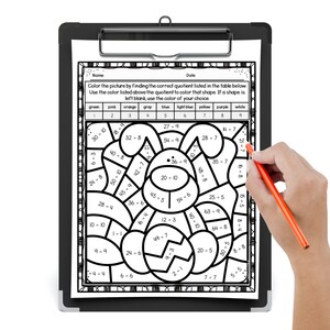 Easter Color by Number Division Worksheets for 3rd Grade and 4th Grade ...